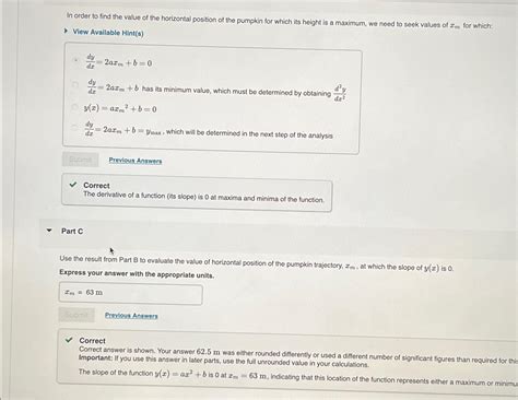 Solved In Order To Find The Value Of The Horizontal Position Chegg Com