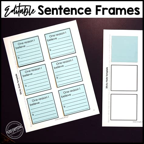 Free Editable Sentence Frames Ell Modifications Esol Strategies