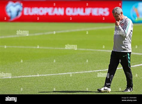 Coach Fernando Santos Seen In Action During The Euro 2020 Qualifying