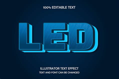 Led Text Effect Graphic By 4gladiator Studio44 Creative Fabrica