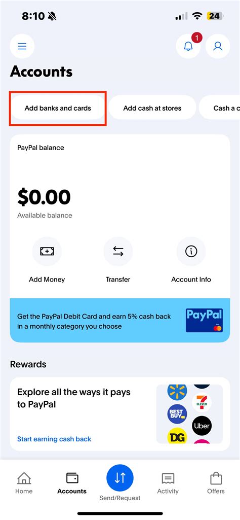 Connect A Wallet Cash Account To Paypal Or Venmo