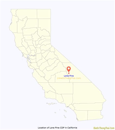 Map Of Lone Pine Cdp Thong Thai Real