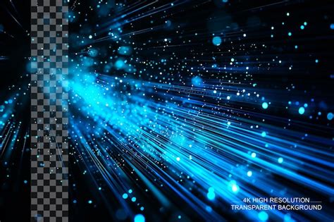 디지털 커뮤니케이션 투명한 배경에 파란색 기술 배경 프리미엄 Ai 생성 Psd