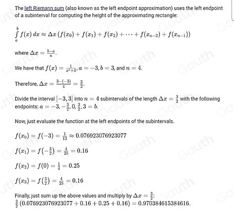 Solved Module 10 Hw Problem 1 1 Point Given The Function F X 1 X 2 4 Compute The Left E