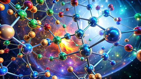 A Stylized 3d Model Of A Molecular Structure Rotating In Space With Glowing Atomic Bonds