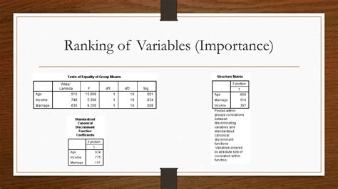 Discriminant Analysis A Multivariate Technique Pptx