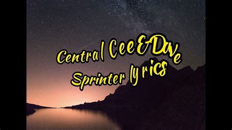 Central Cee X Dave Sprinter Lyrics Youtube