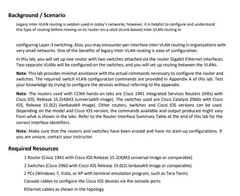 Solved Configuring Per Interface Inter Vlan Routing Topology