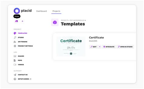how to create a nocode pdf generation microservice with make and placid