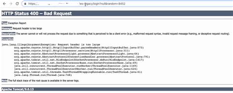 worldserver status 400 bad request request header is too large when trying to