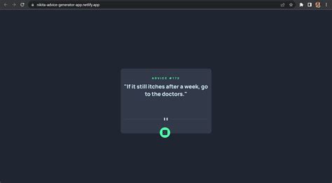 github 29nikita advice generator app
