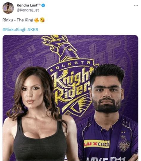 Adult Star Kendra Lust Reacts After Rinku Singh Hits A Record 5 Sixes