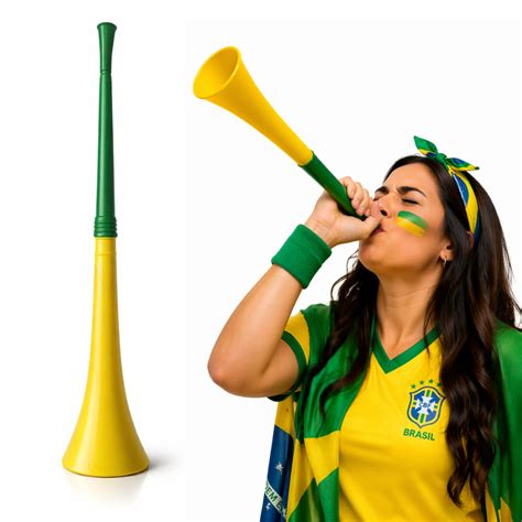 Corneta Vuvuzela 65cm Brasil Som Alto Torcida Copa Do Mundo Festa