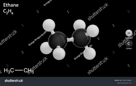 Structure Ethane Molecule Chemical Formula C2h6 Stock Illustration 2522379083 Shutterstock