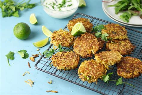 Spiced Parsnip Fritters With Coriander Yogurt