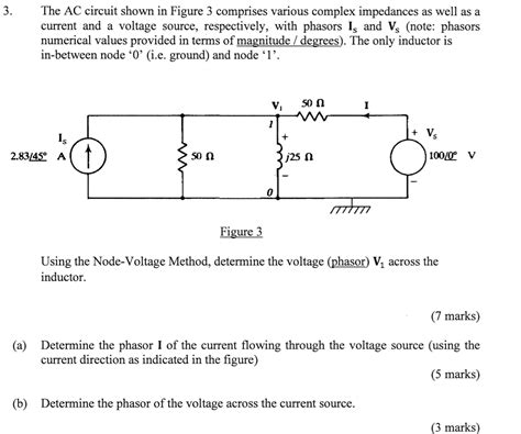 Solved The AC Circuit Shown In Figure Comprises Various Chegg