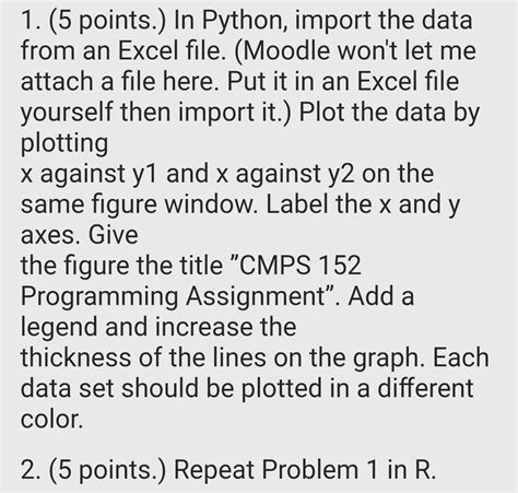 Solved Points In Python Import The Data From An Chegg Com