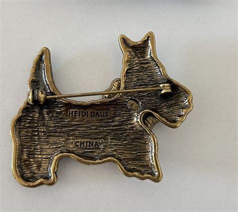 Signed Heidi Daus Great Scot Scottie Dog Brooch Crystals Hsn Ebay