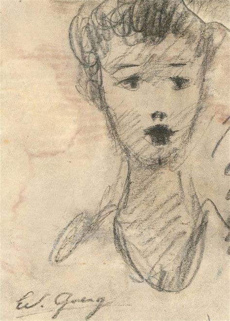 Edouard Joseph Goerg 1893 1969 Early 20th Century Conte Drawing