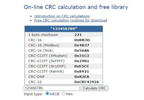 modbus rtu 및 crc 계산 검증하기 crc calculation