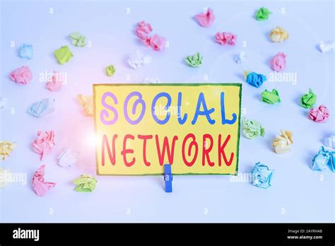 Writing Note Showing Social Network Business Concept For A Network Of Social Interactions And