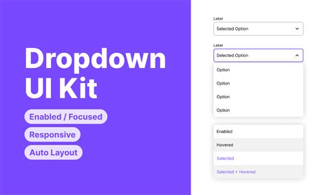 Dropdown UI Kit Figma Community