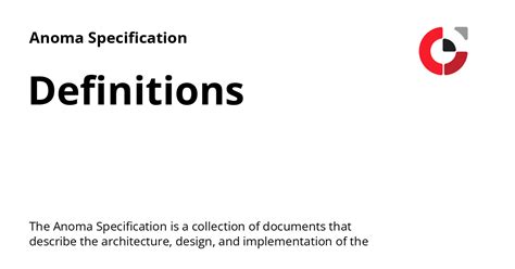 Definitions Anoma Specification