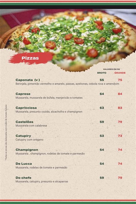 Menu Em Mozzarello Pizzaria Ilhabela