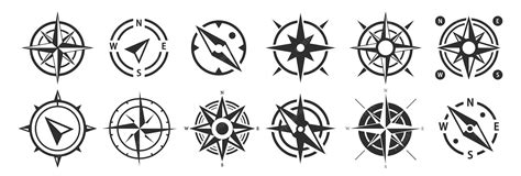 Premium Vector Compass Vector Icons Of North South East And West