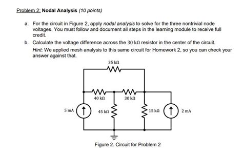 Solved Problem 2 Nodal Analysis 10 Points A For The Circuit In Figure 2 Tutorbin