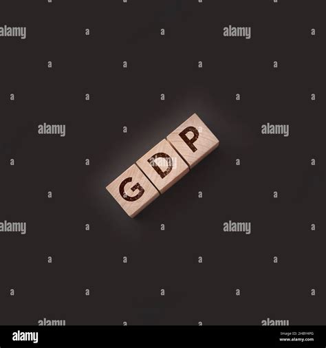 gdp gross domestic product concept cube wooden block with alphabet combine abbreviation gdp