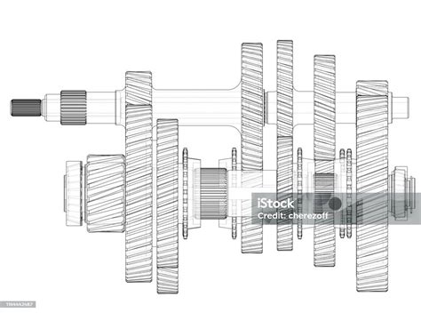 Outline Gearbox Concept Vector Stock Illustration Download Image Now