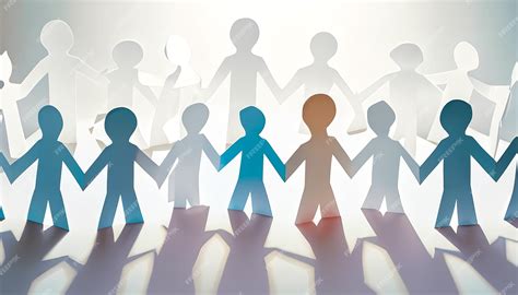 Premium Ai Image Paper People Holding Hands Unity Concept Generative Ai