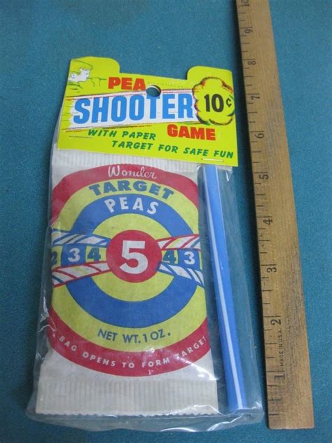 Vintage 1950s Wonder Target Peas And 1960s Pea Shooter Pack New Old