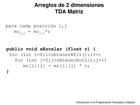 ppt arreglos de 2 dimensiones tda matriz powerpoint presentation