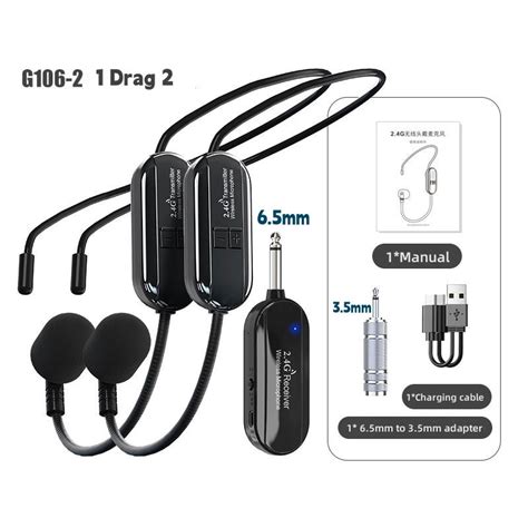 2 4g Head Mounted Wireless Lavalier Microphone Headset For Voice