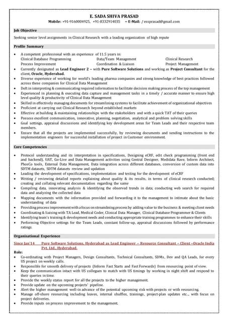 Sada Shiva Profile Pdf