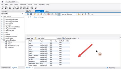 how to create table in mysql
