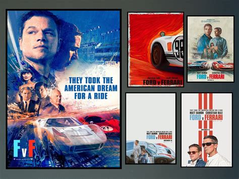 Ford V Ferrari Movie Poster 2023 Film Room Decor Wall Art Poster T