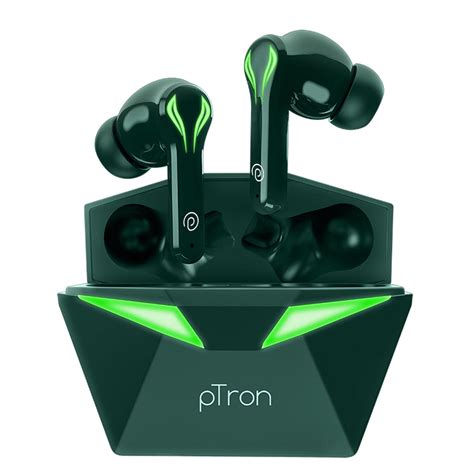 Ptron Basspods Quest Tws Earbuds Green Ptron India