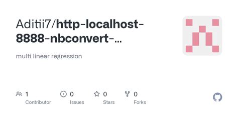 github aditii7 localhost 8888 nbconvert notebook assignment