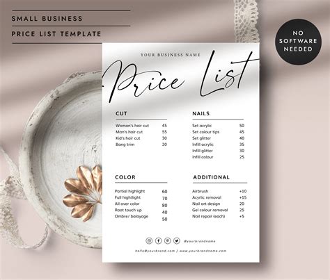Price List Template Artofit