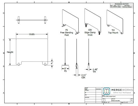 Enclave™ Plexiglass Acrylic Panel Sneeze Guard Shield