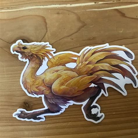 Large Vinyl Sticker Chocobo Etsy