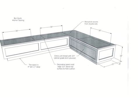 Built In Breakfast Nook Bench Dimensions At Michael Goodwin Blog
