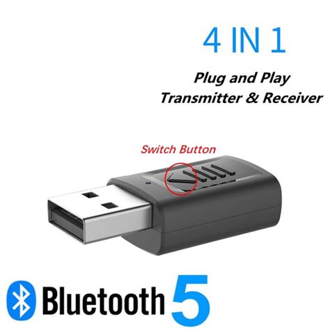 Bksm 4 In 1 Usb Bluetooth Transmitter Bluetooth Receiver 5 0 Pc Tv Audio Transmitter Lazada