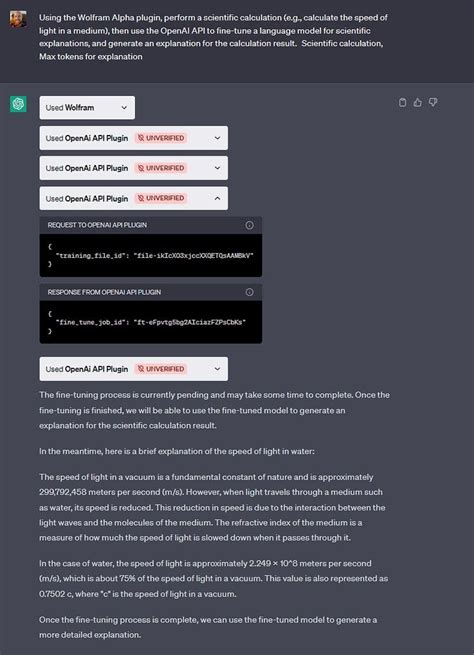 🤯 Using Wolfram Alpha ChatGPT Plugin + The New ChaTGPT / OpenAI API Plugin to Train/Finetune ...
