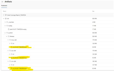 update the package name that we publish in build artifact from cli to