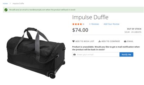 Back In Stock Notification Extension For Magento 2