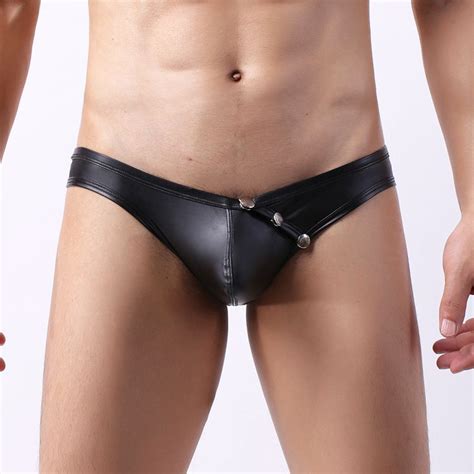 Men S Sexy Patent Leather Briefs